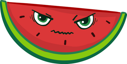 Slice Watermelon Angry Vector Images (50)