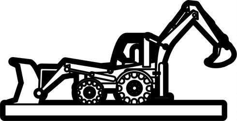 Isolated wheel loader design Royalty Free Vector Image
