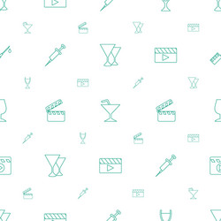 Shot icons pattern seamless white background Vector Image