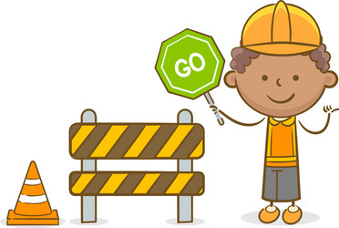 Kids with go sign Royalty Free Vector Image - VectorStock