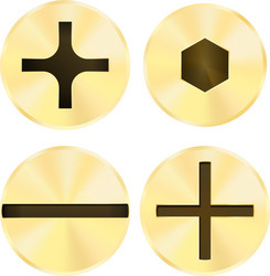 Gold Screw Head Vector Images (over 210)