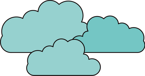 Sketch silhouette cloud shape in cumulus icon Vector Image