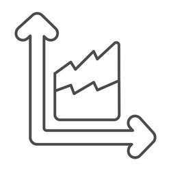 Dual chart with two growth curve line and solid Vector Image