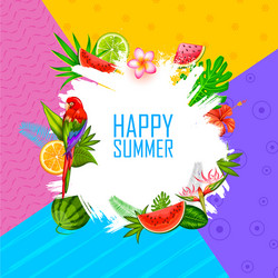 Summer time poster wallpaper for fun party Vector Image
