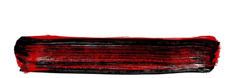 Black and red brush stroke ink Royalty Free Vector Image