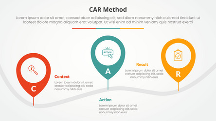Car interview model infographic concept for slide Vector Image