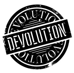 Devolution rubber stamp Royalty Free Vector Image
