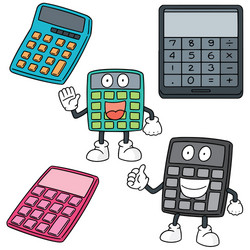 Set of number cartoon Royalty Free Vector Image