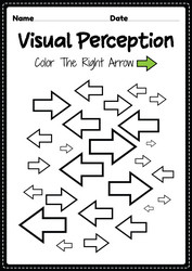Visual closure worksheet perceptual skills Vector Image