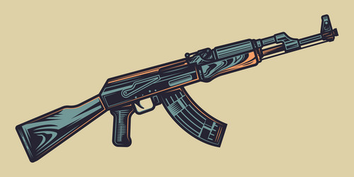 Automatic weapons Royalty Free Vector Image - VectorStock
