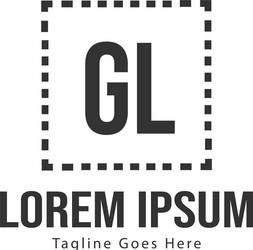 Initial gl logo template with modern frame Vector Image