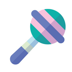 Isolated cute baby shaker toy icon Royalty Free Vector Image