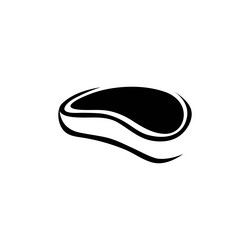 Meat point icon logo free Royalty Free Vector Image