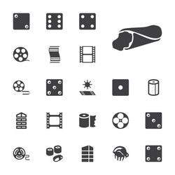 Roll icons Royalty Free Vector Image - VectorStock