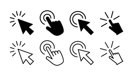 Click icon cursor pointer sign Royalty Free Vector Image