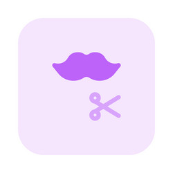 Styling the dandy with mustache isolated on a Vector Image