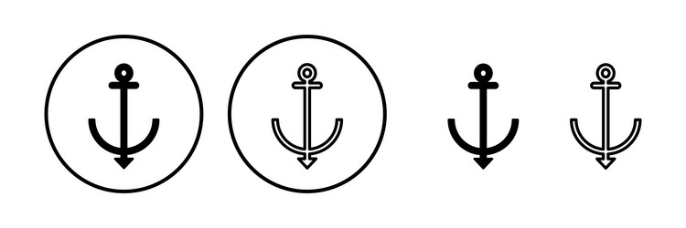 Anchor icon sign marine symbol Royalty Free Vector Image