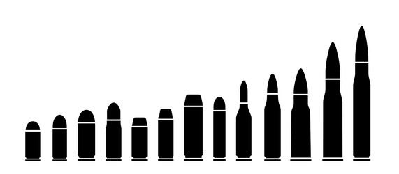 Ak47 icon and m16 icon machine gun black Vector Image