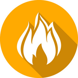 Fire bonfire flame circle shape Royalty Free Vector Image