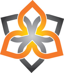 Flower connection team work Royalty Free Vector Image