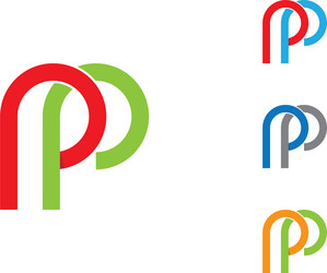 Letter p symbol design Royalty Free Vector Image