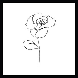 Simple continuous line art design Royalty Free Vector Image