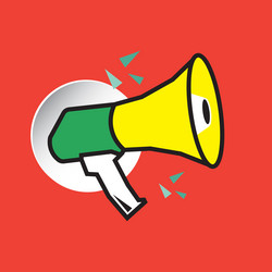 Simple flat retro speaker toa megaphone design Vector Image