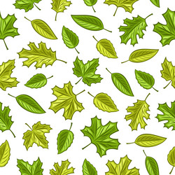 Leaves seamless pattern Royalty Free Vector Image