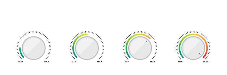 Satisfaction scale mood scale Royalty Free Vector Image