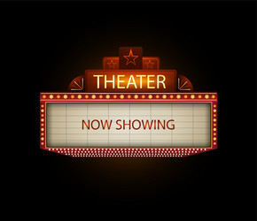 Theater sign Royalty Free Vector Image - VectorStock