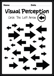 Visual perceptual skills activity of alphabet Vector Image