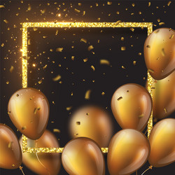 Gold balloon background Royalty Free Vector Image