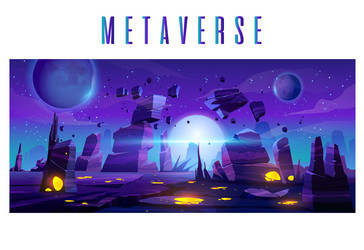 Futuristic metaverse background Royalty Free Vector Image