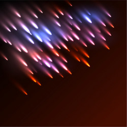 Realistic fire meteor or comet trail with flame Vector Image