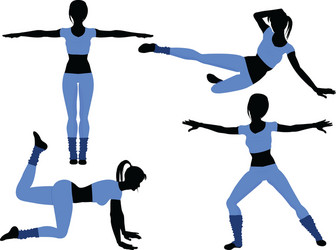 Aerobics Silhouette Vector Images (over 5,300)