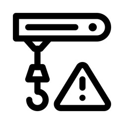 Crane equipped with warning indicators Royalty Free Vector