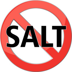 No salt sign Royalty Free Vector Image - VectorStock