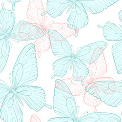 Seamless background with butterflies Royalty Free Vector