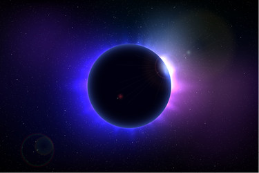 Total solar eclipse Royalty Free Vector Image - VectorStock