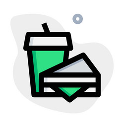 Appetizing combo of soft drink and sandwich Vector Image