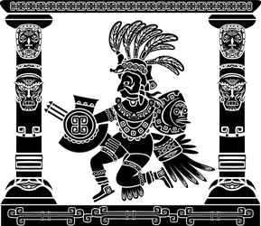 Aztec stencil 2 Royalty Free Vector Image - VectorStock