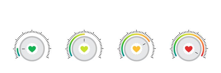 Feedback scale satisfaction meter rating Vector Image