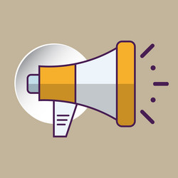 Simple flat retro speaker toa megaphone design Vector Image