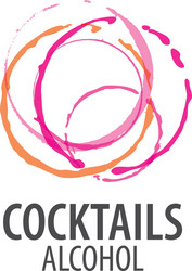 Alcoholic cocktails logo Royalty Free Vector Image