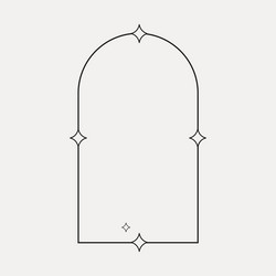 Enfilade lotus arches frame arc abstract Vector Image