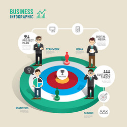 Business board game concept infographic Royalty Free Vector