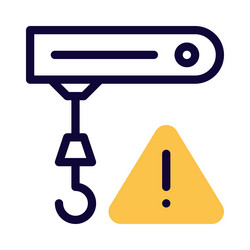Crane equipped with warning indicators Royalty Free Vector