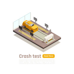 Isometric crash test icons Royalty Free Vector Image