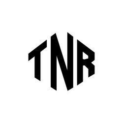 Tnr letter logo design with polygon shape Vector Image