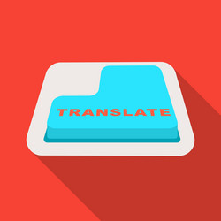 Translate button icon in black style isolated Vector Image